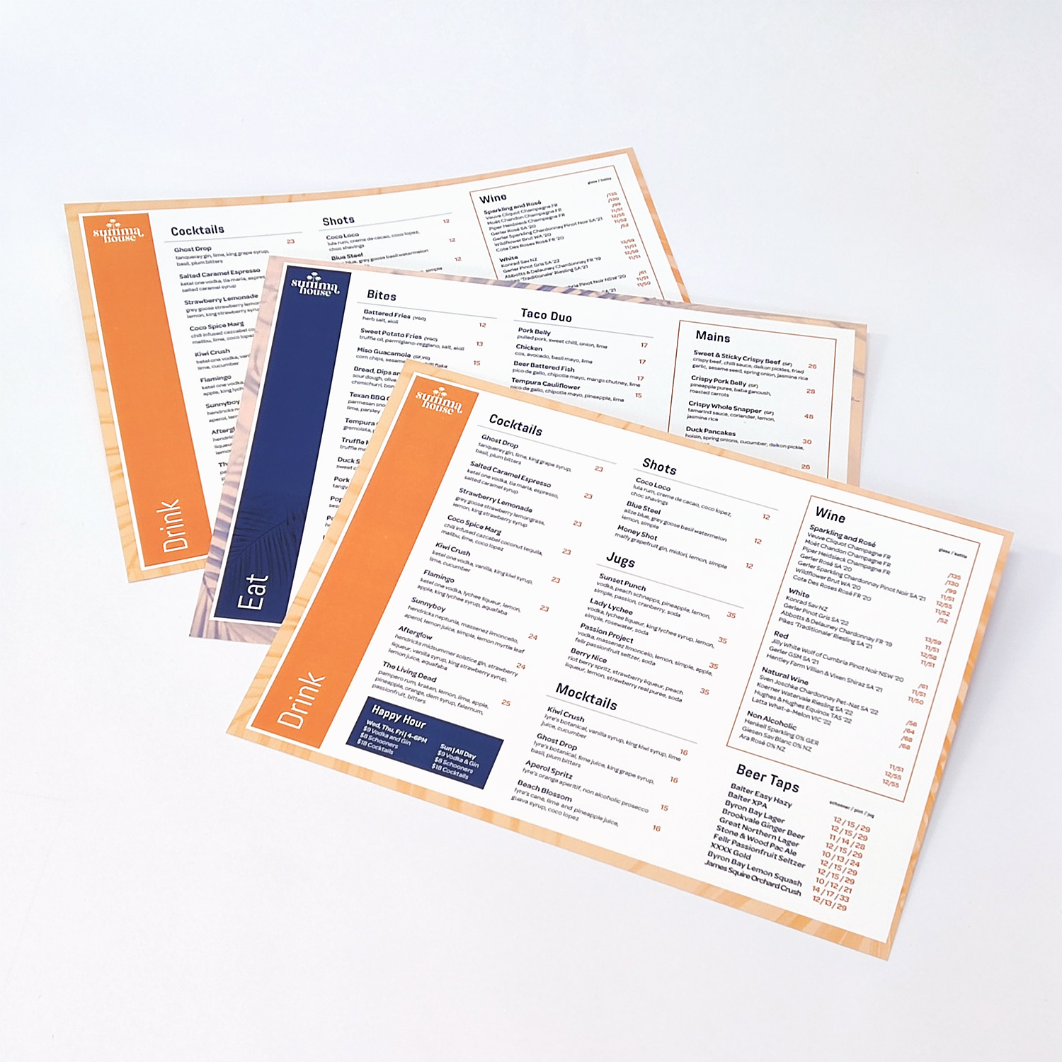 Menu Printing | Quality Professional Menus | Rogue Print and Mail