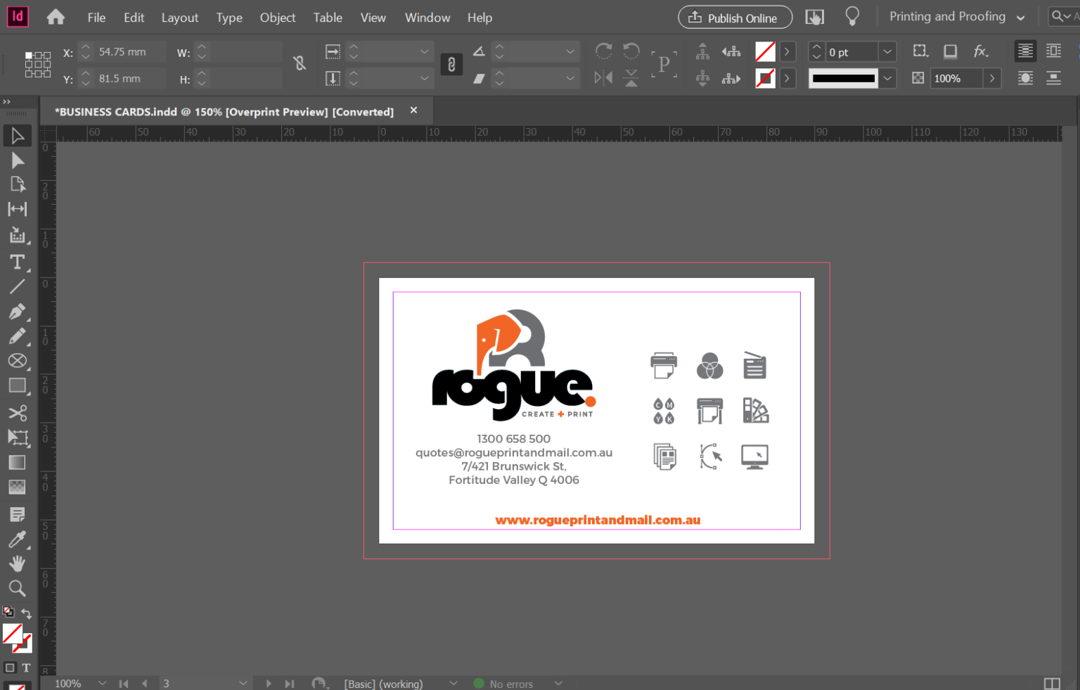 Business Card Printing | Rogue Print and Mail | Professional Printed Cards