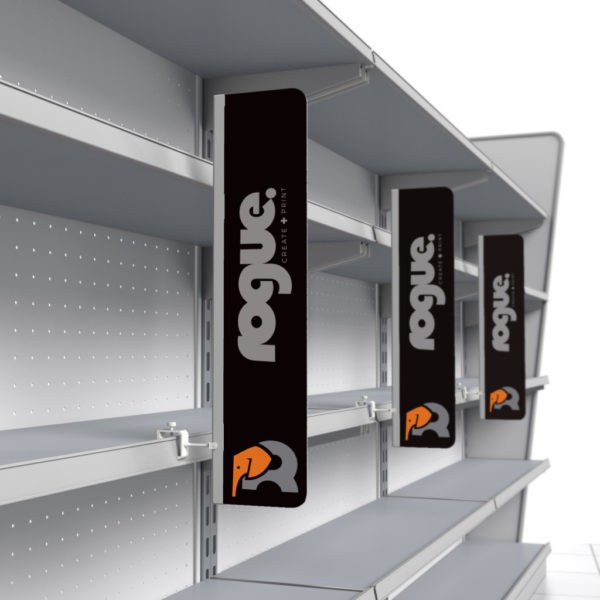 Aisle Fins | Shelf Fins Printed | Rogue Print and Mail
