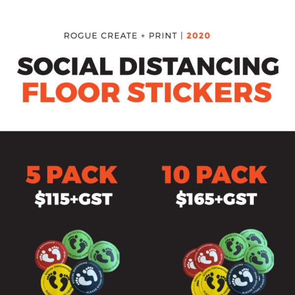 Social Distancing Stickers 2 - Rogue Print and Mail